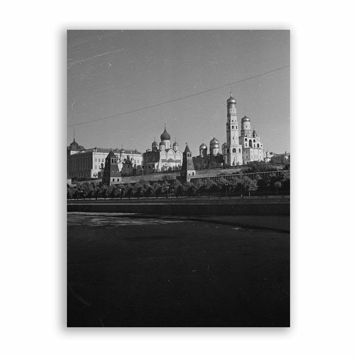 Советский постер, плакат на бумаге / Старая Москва - Кремль / Размер 30 x 40 см
