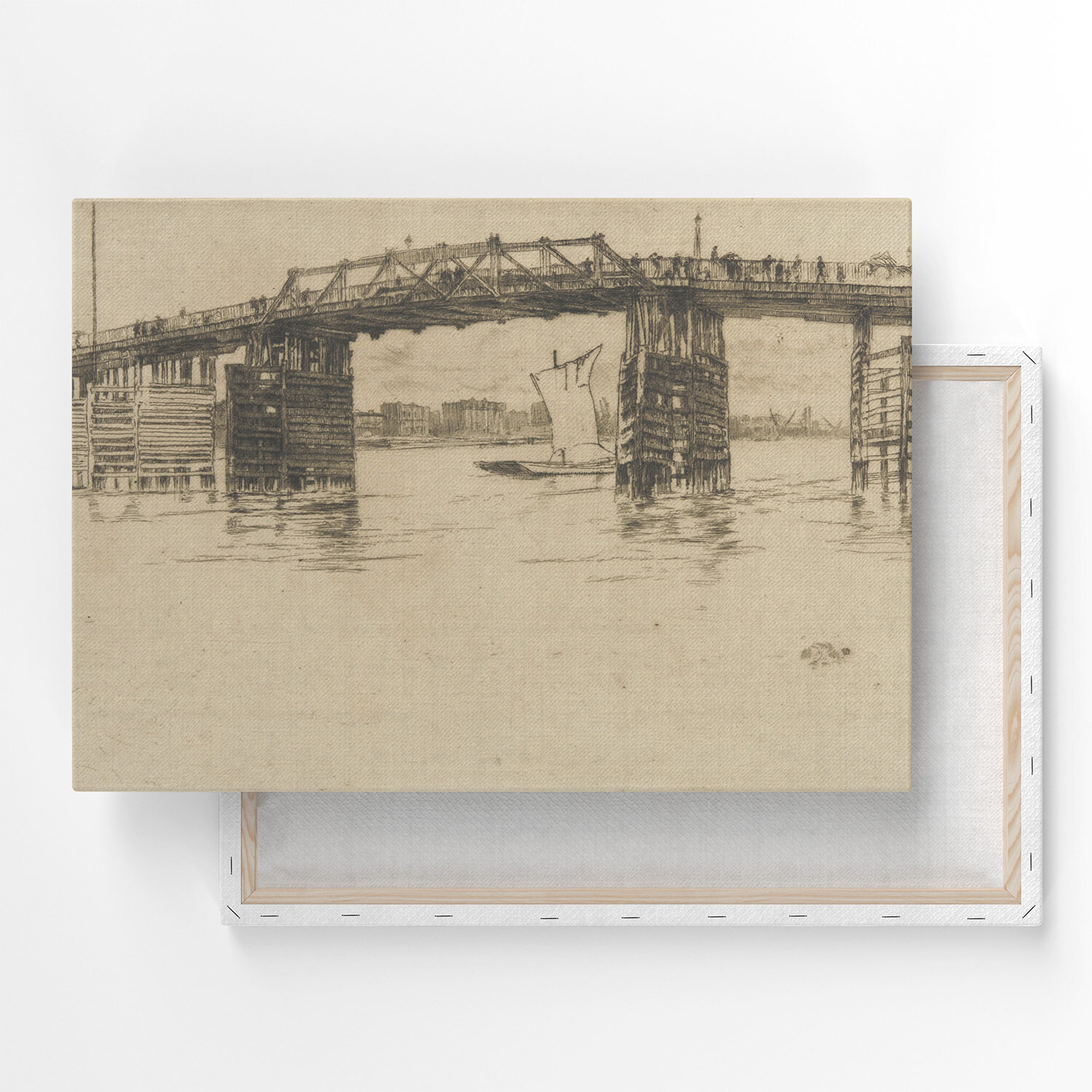 Картина на холсте, репродукция / Old Battersea Bridge / Джеймс Уистлер / Размер 40 x 53 см