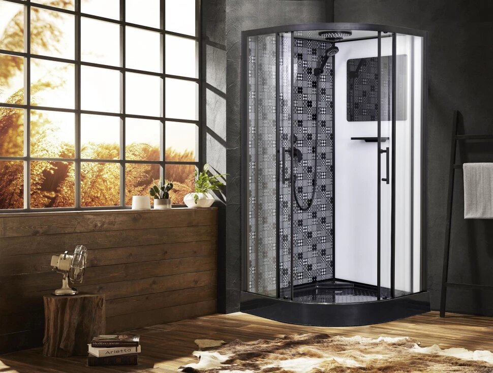 Душевая кабина 100x100x210 см Esbano Elegancia ESB-100 CR прозрачное