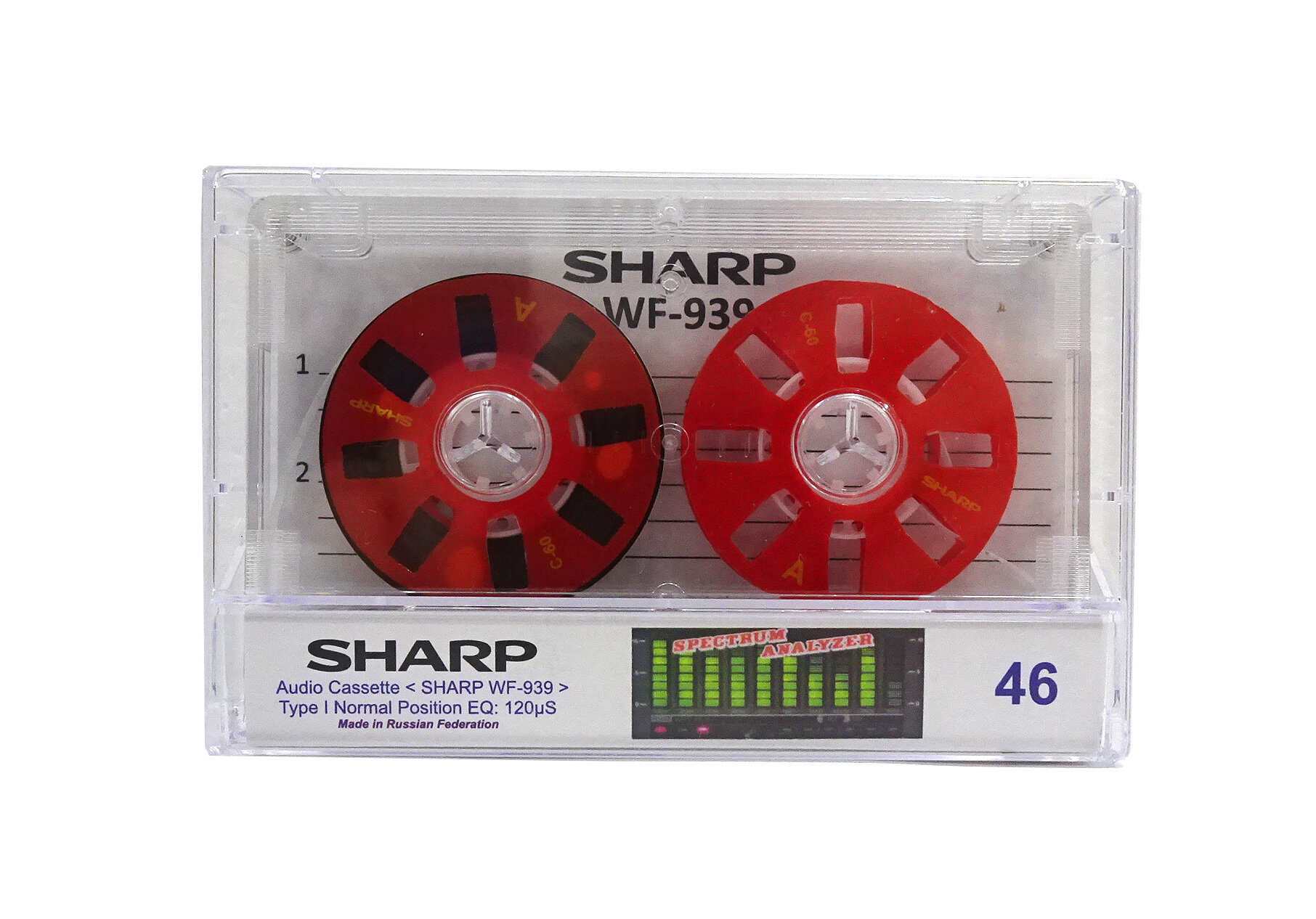 Аудиокассета "Sharp WF-939" с красными боббинками
