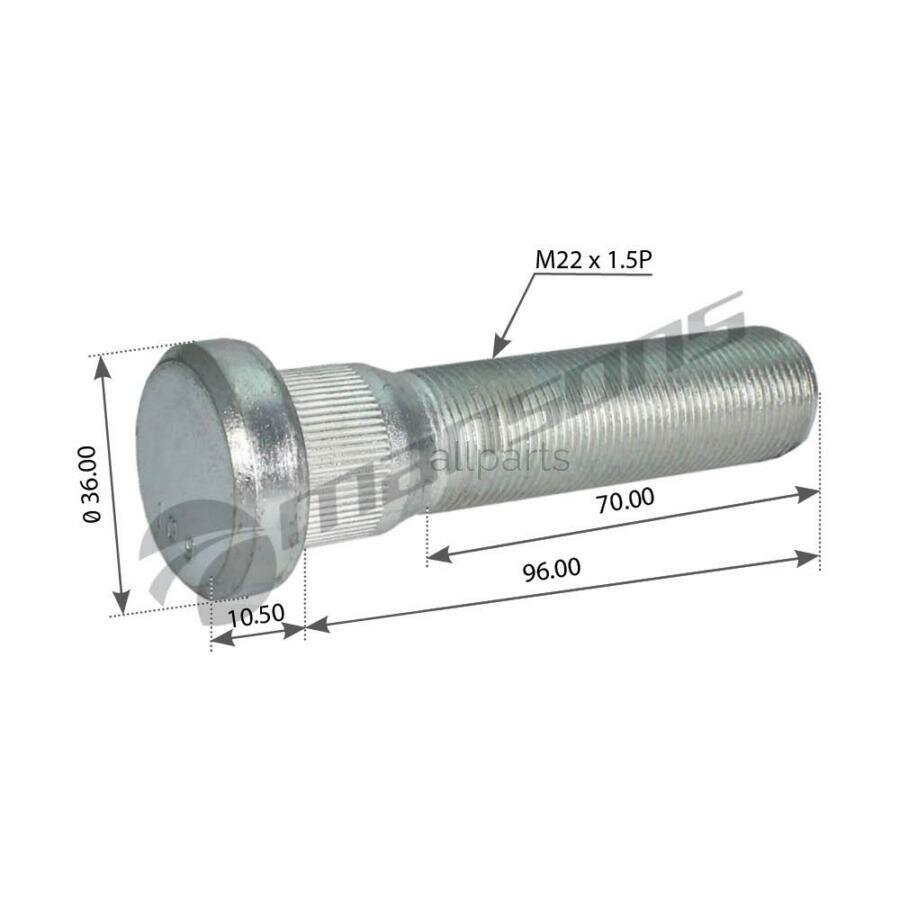 MANSONS 900.117 Шпилька колеса