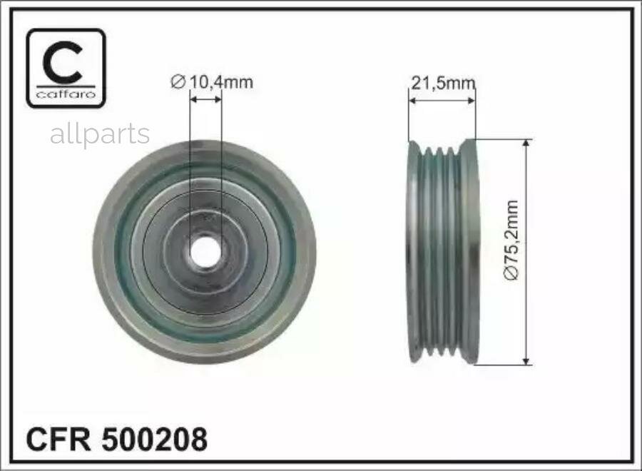 CAFFARO 500208 Ролик приводного ремня