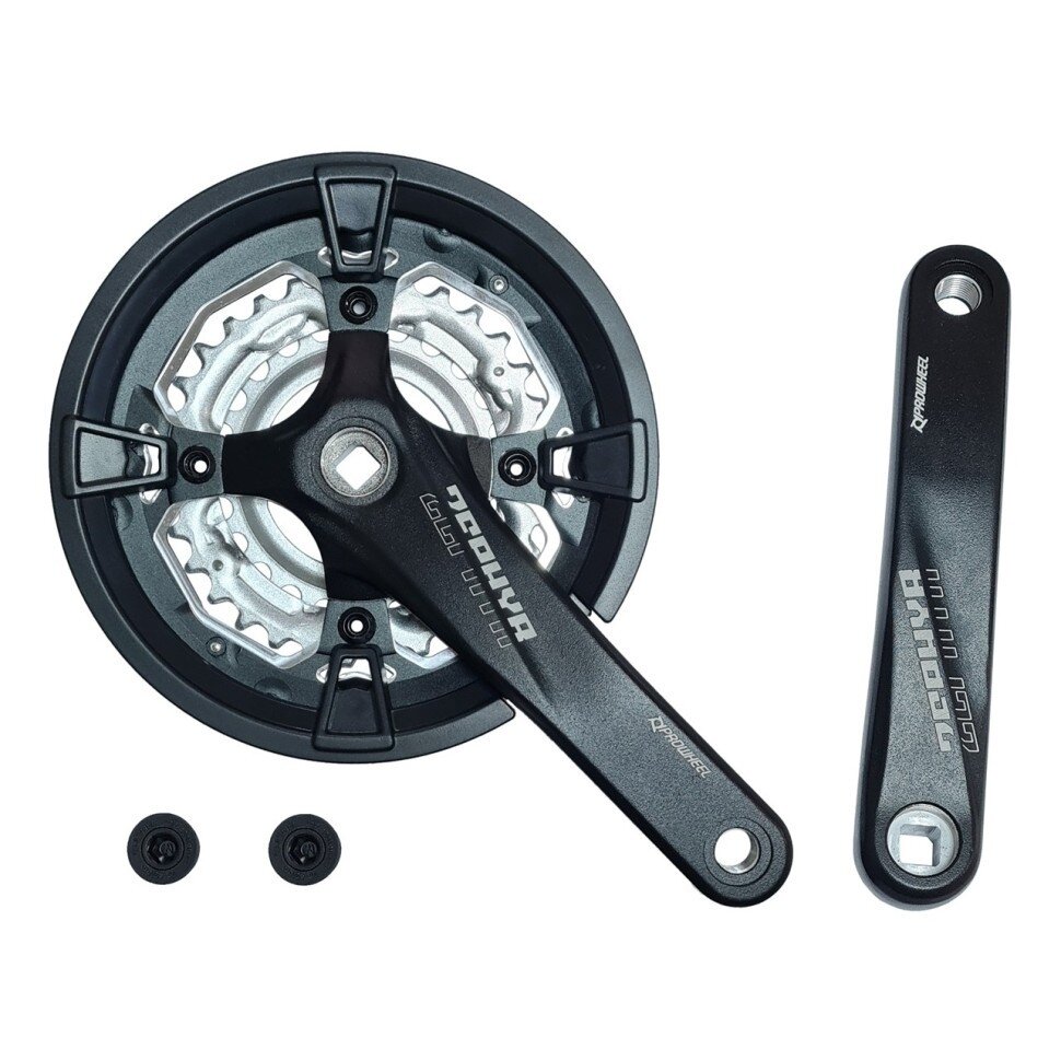 Система шатунов PROWHEEL ZEPHYR, кованый AL-6061-T6, 170мм, 3x10ск, SQR 113мм, 44/32/24T, черный