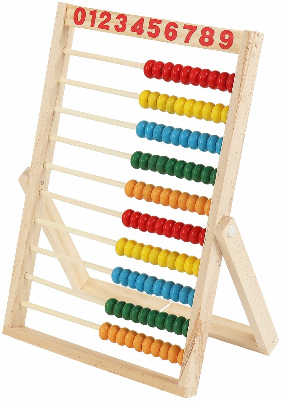 Развивающая игра "Счёты с цифрами" деревянные, учимся считать, складывать и вычитать, математика для малышей