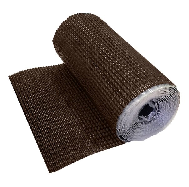 Лента для примыкания гофрированная алюминиевая Optima коричневая, 280мм 5м