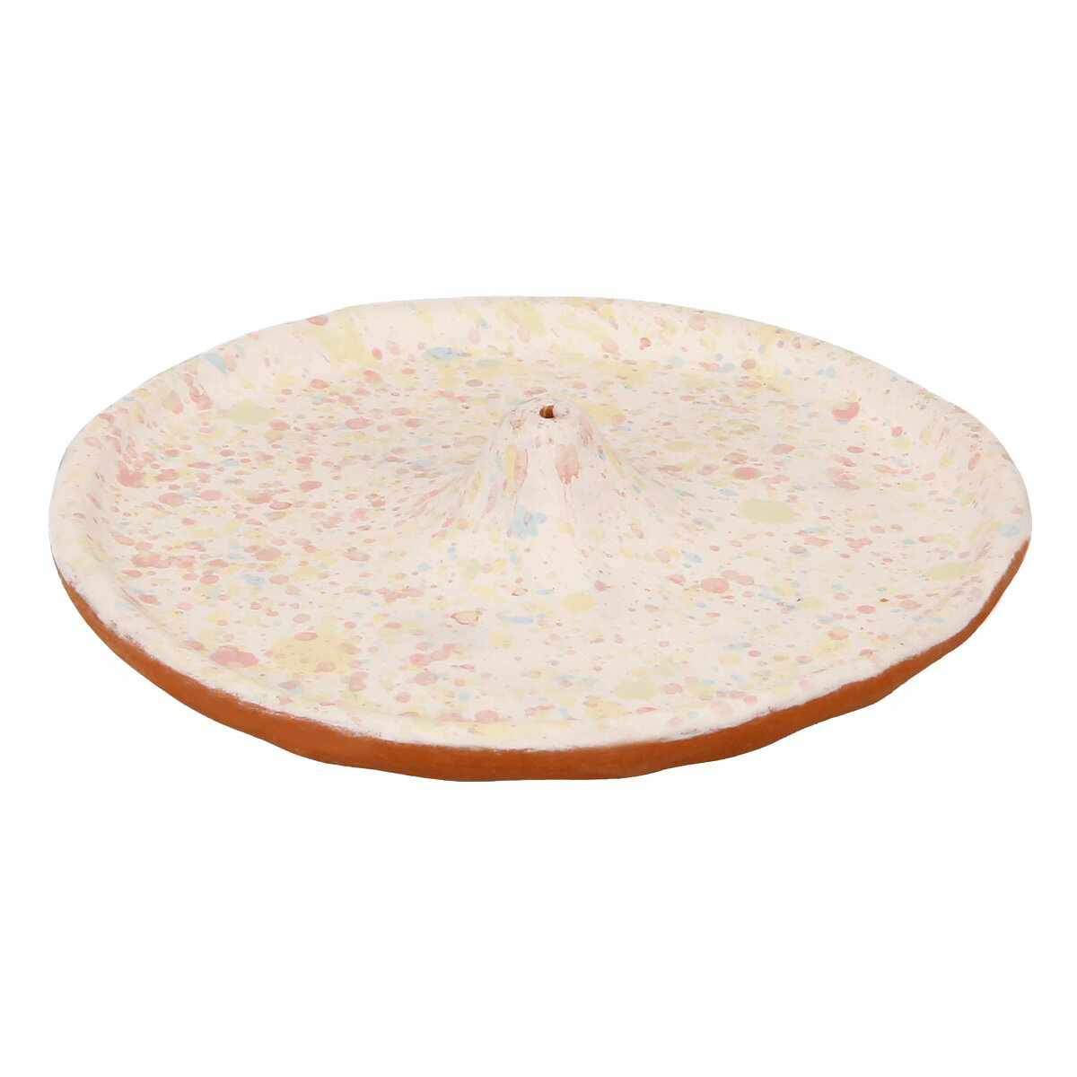 Керамическая подставка под благовония радость лета, цвет Белый (ручная работа, диаметр 8,5 см.), Giftman, 1 шт.