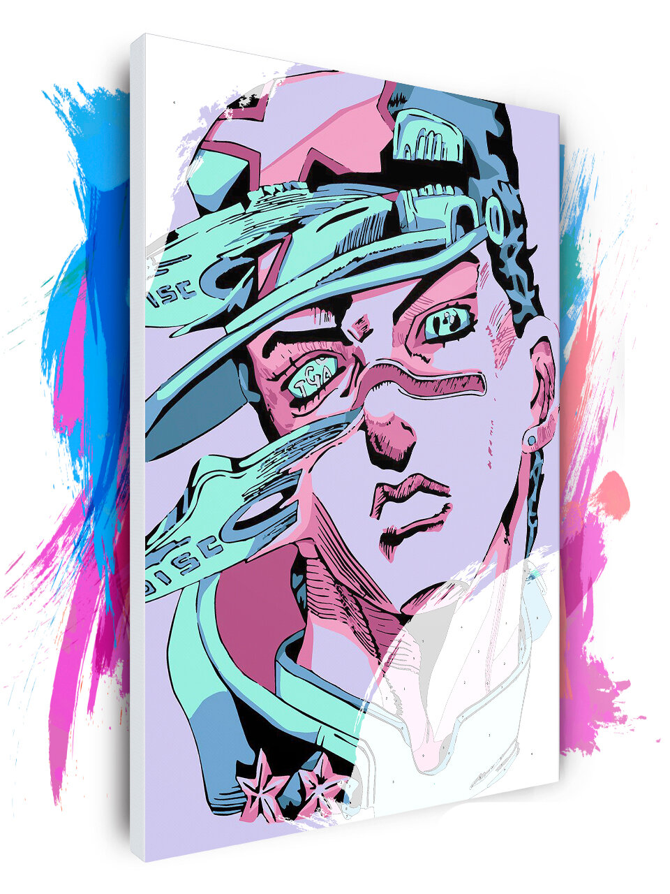 Картина по номерам на холсте JoJos Bizarre Adventure -Невероятные приключения ДжоДжо - Арт, 60 х 90 см