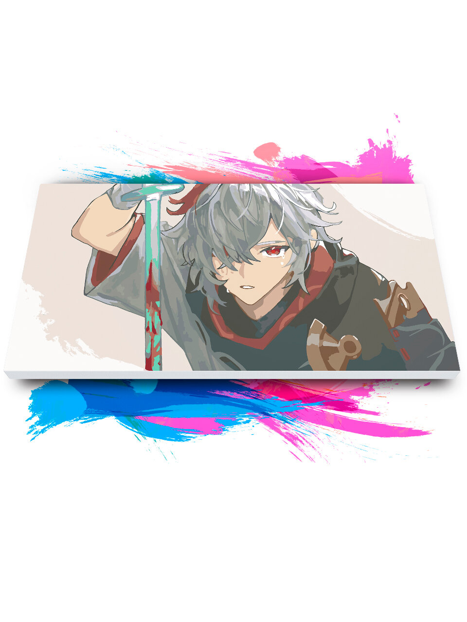 Картина по номерам на холсте Genshin impact - Кадзуха 2, 50 х 100 см