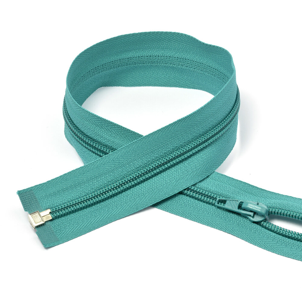 Молния спираль пластиковая №5 (молния разъемная) 40 см цв.257 бирюзовый упак.10 шт