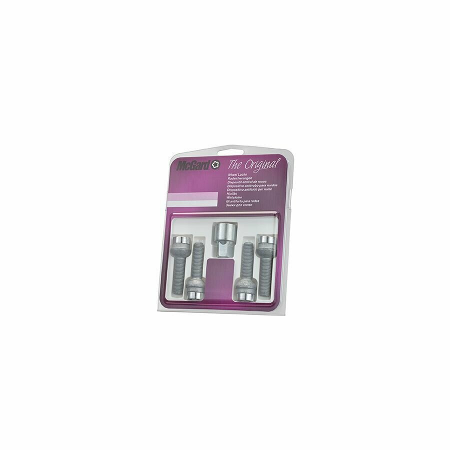 Болты-секретки McGard 28023SU M12x1.5 L39.9mm S17mm полусфера R12, без вращающегося кольца