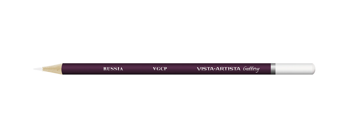 Карандаш цветной "VISTA-ARTISTA" "Gallery" VGCP художественный заточенный 102 Белый (White)