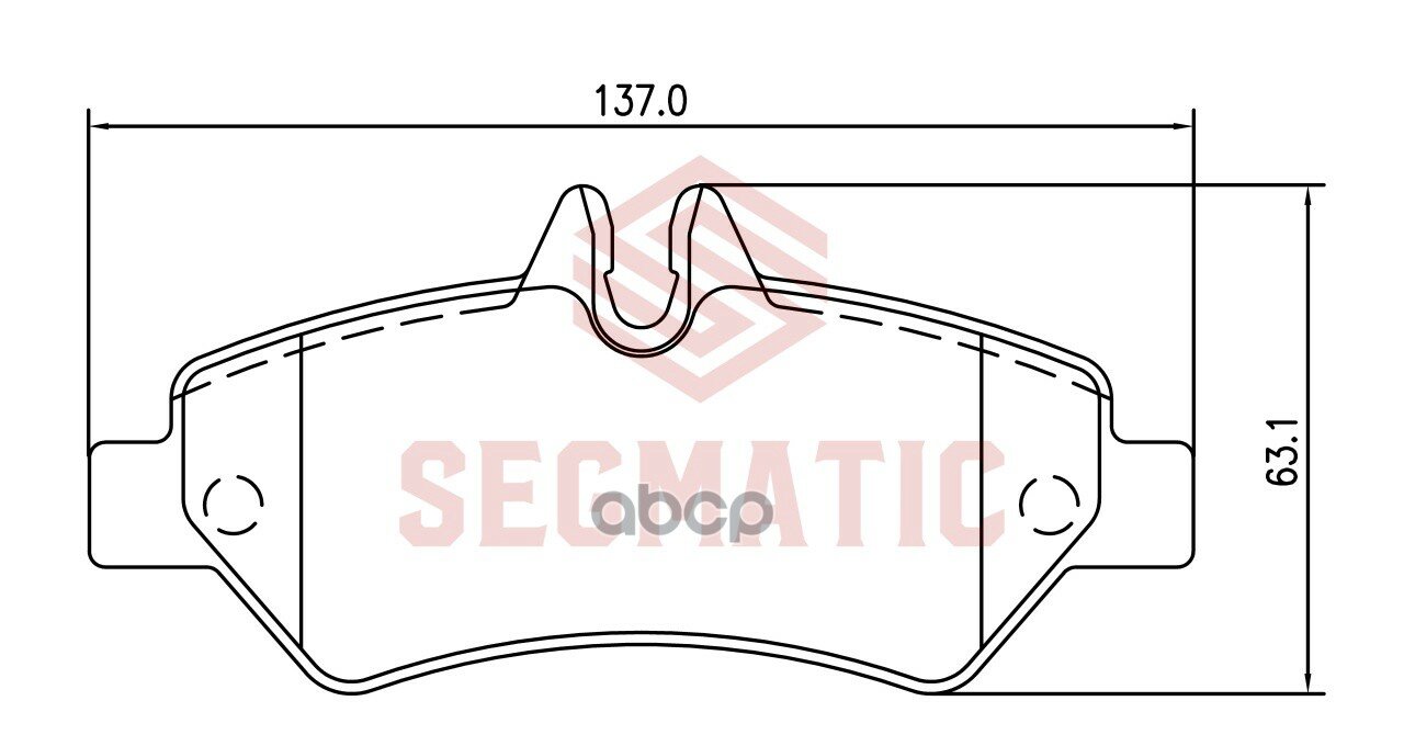 Колодки тормозные дисковые зад MERCEDES BENZ Sprinter 2.4L 07-, MERCEDES-BENZ Sprinter 906 06-, VW Crafter 30/35/50 SEGMATIC .