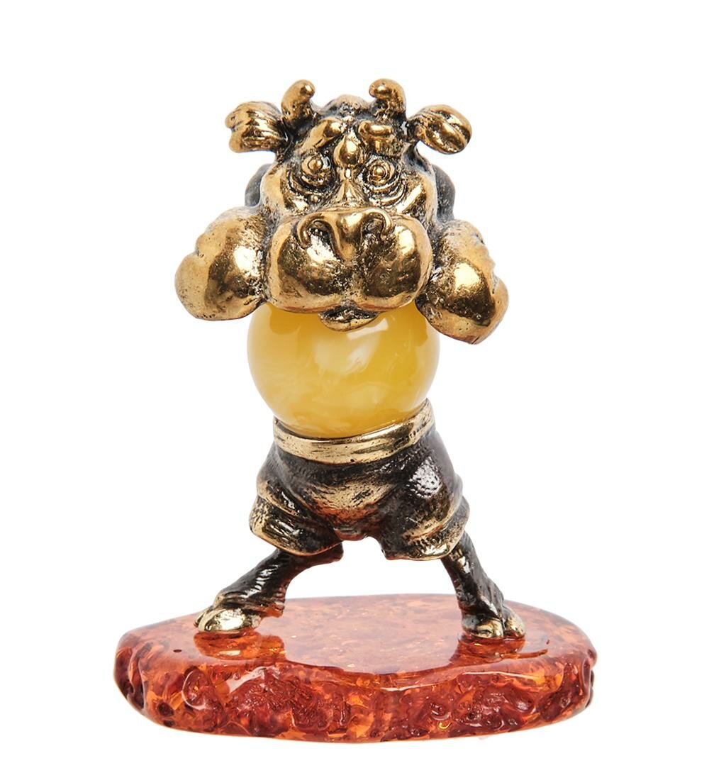 Фигурка Бык силач (янтарь)