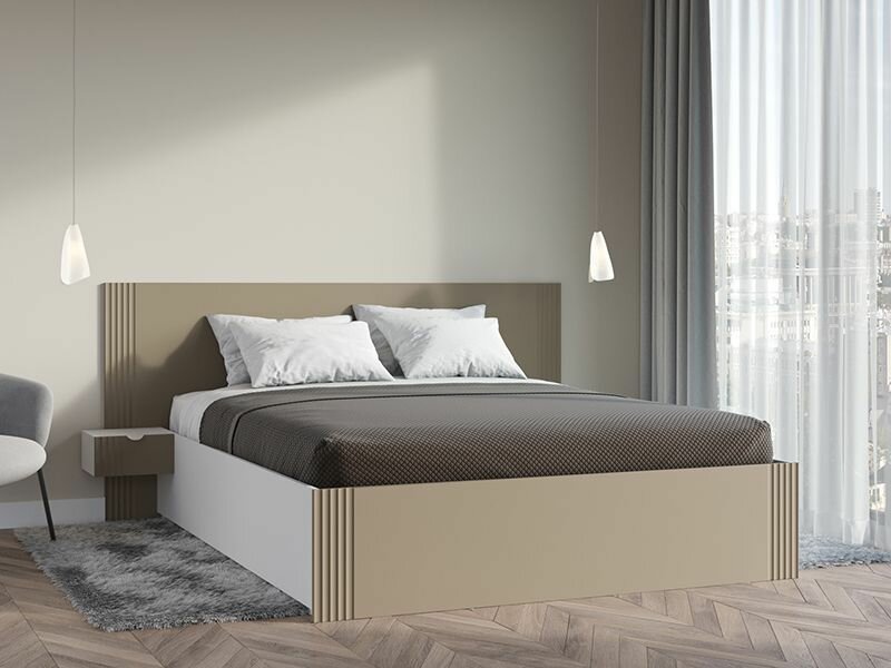 Кровать "Санторини 2" 160х200 Мокко