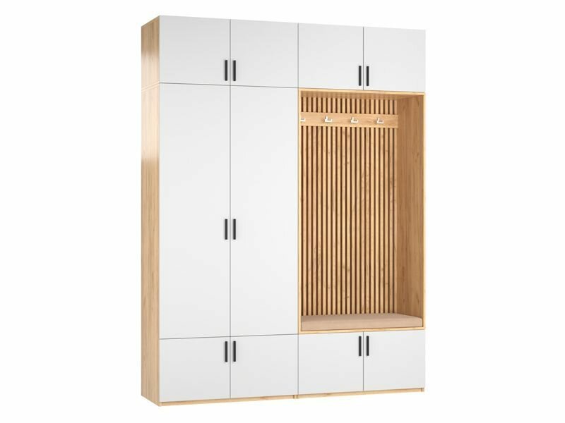 Прихожая в коридор "Дуглас 14" 180х240х50 Дуб крафт золотой / Лотос