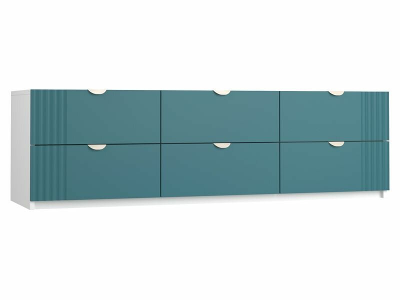 Тумба под ТВ "Санторини 3" 135х40х40 Аквамарин