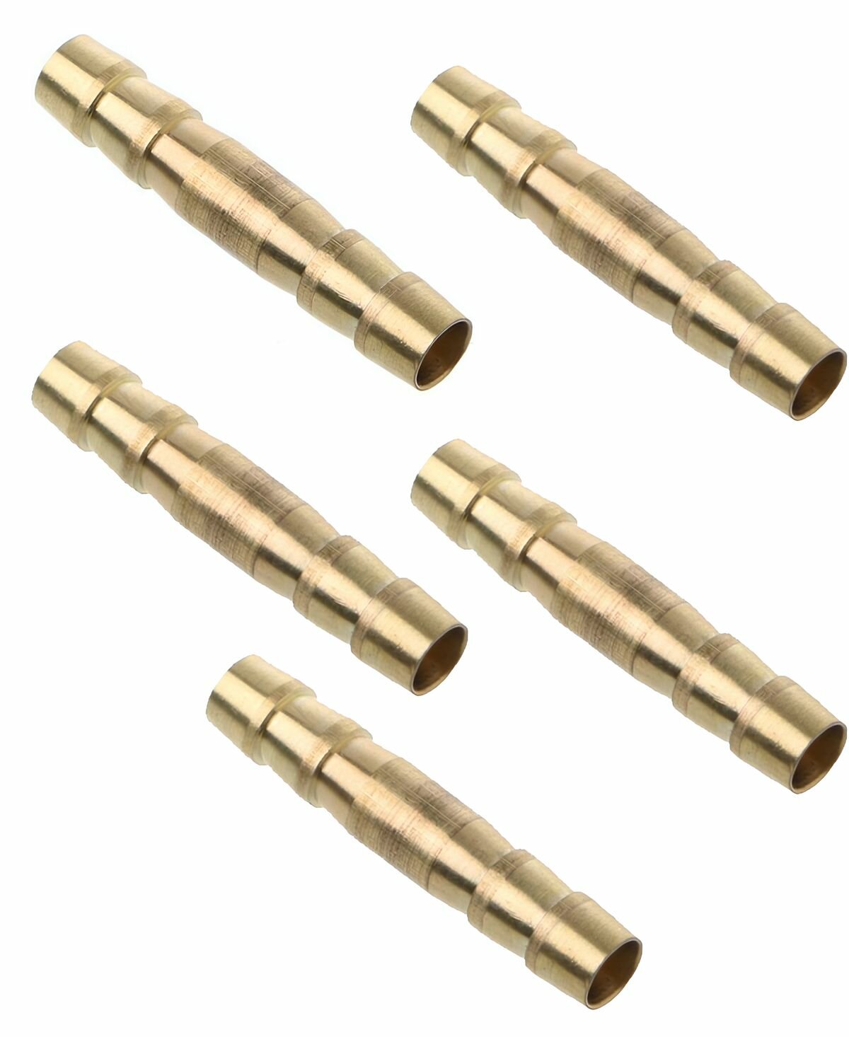 Штуцер латунный "Елка" двусторонний соединительный Ф12 мм TIM CHS1212-5 шт.