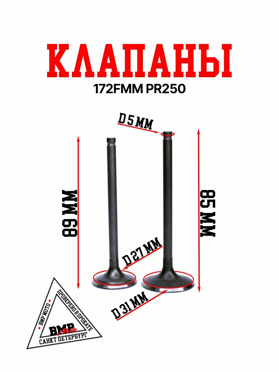 Клапаны для мотоцикла эндуро 172FMM PR250