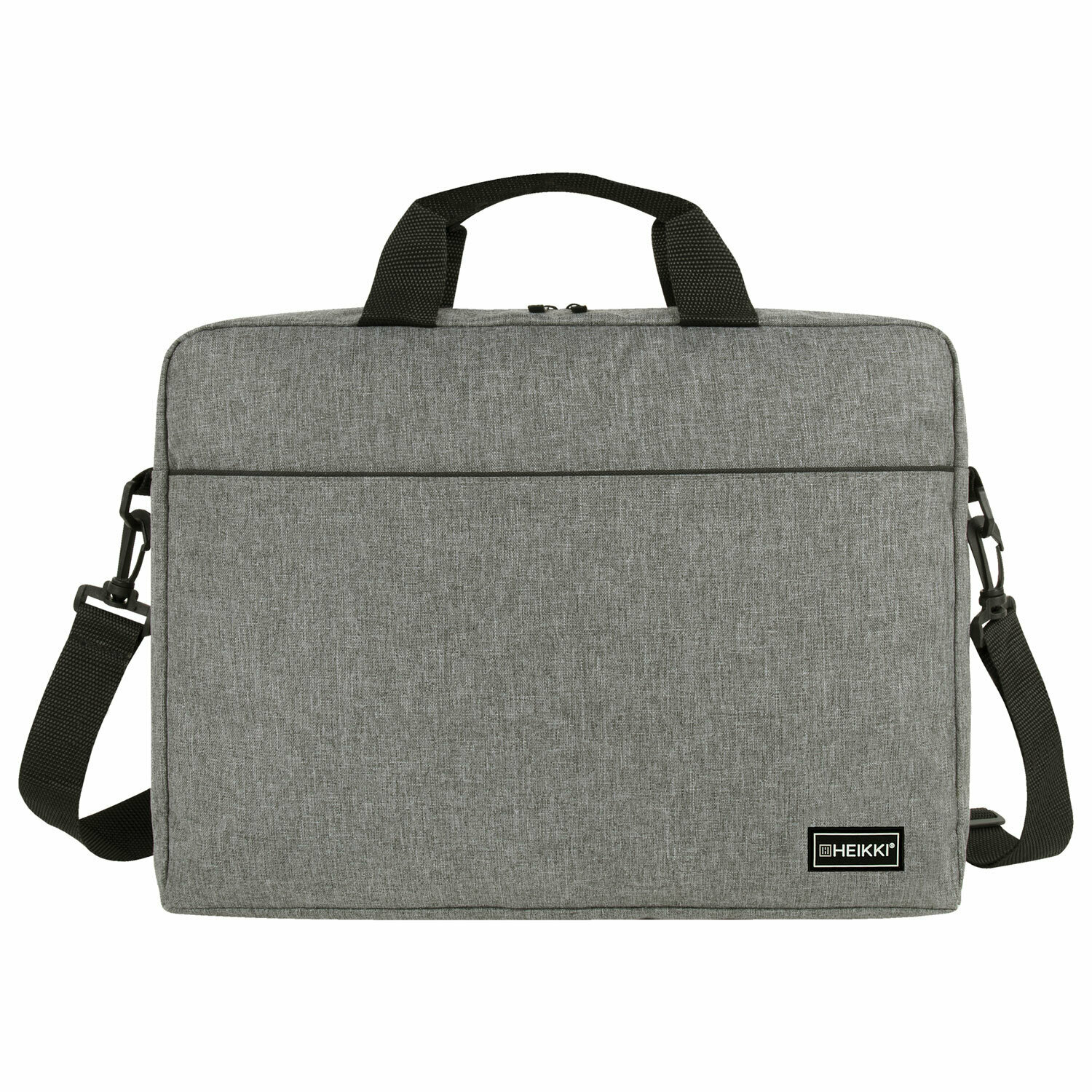 Упаковка 2 шт. Сумка портфель HEIKKI PERSPECTIVE (хейки) с отделением для ноутбука 15,6", с карманом, серая, 29х40х7 см, 272595