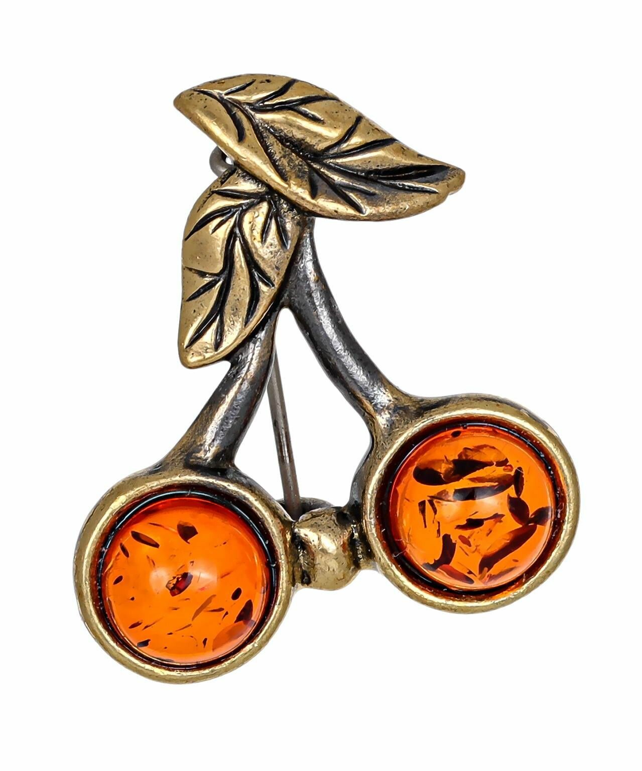 Брошь, янтарь