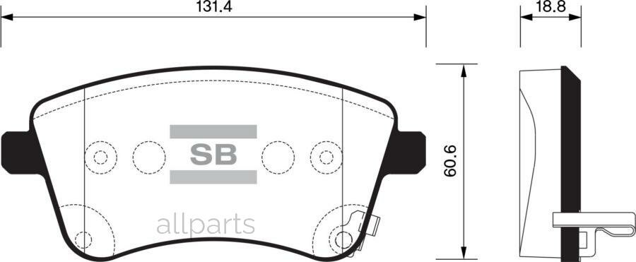 SANGSIN BRAKE SP1515 колодки тормозные KIA VENGA