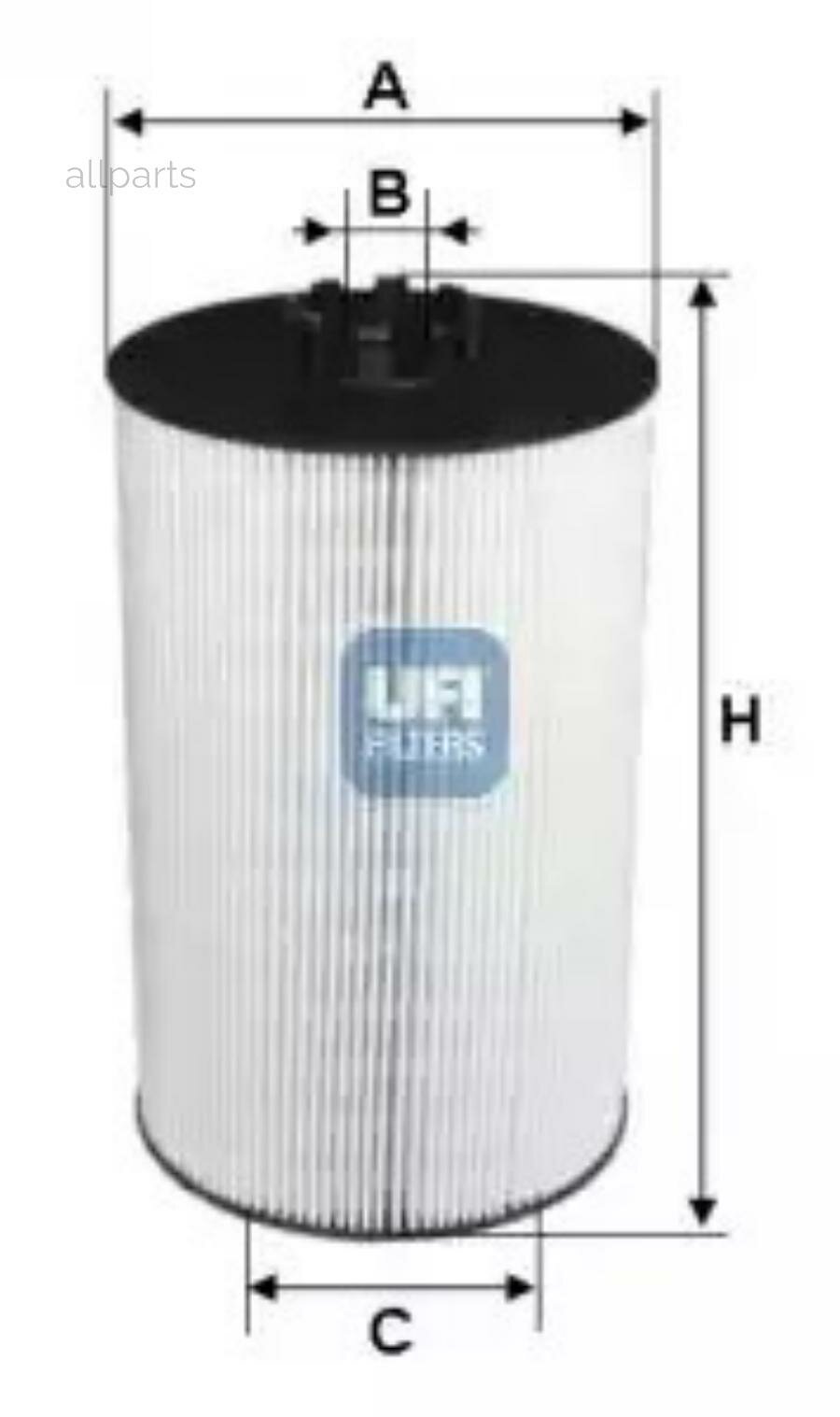 UFI 2501900 Фильтр Масляный картридж AUDI SKODA VOLKSWAGEN