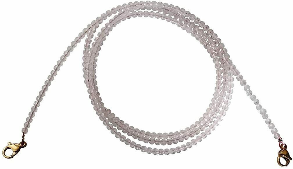 Цепочка для очков из натурального розового кварца шнурок для очков держатель для очков Hrustalek