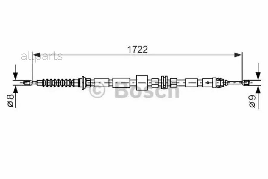 BOSCH 1987477733 Трос ручного тормоза