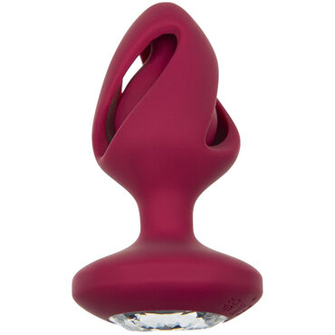 78173 SGAN Diamond Spin, бордо. Спиральная анальная пробка с кристаллом