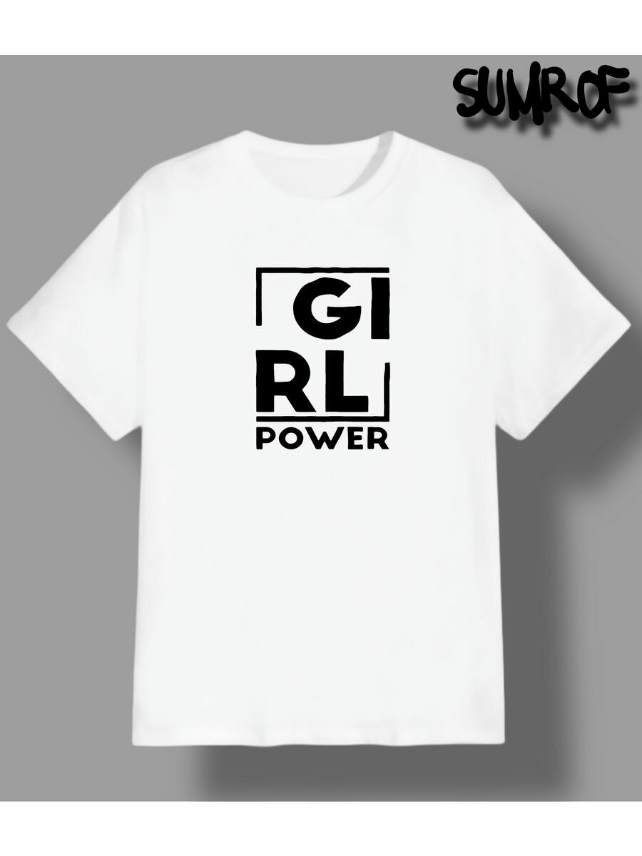 Футболка Zerosell power girl сильная девушка