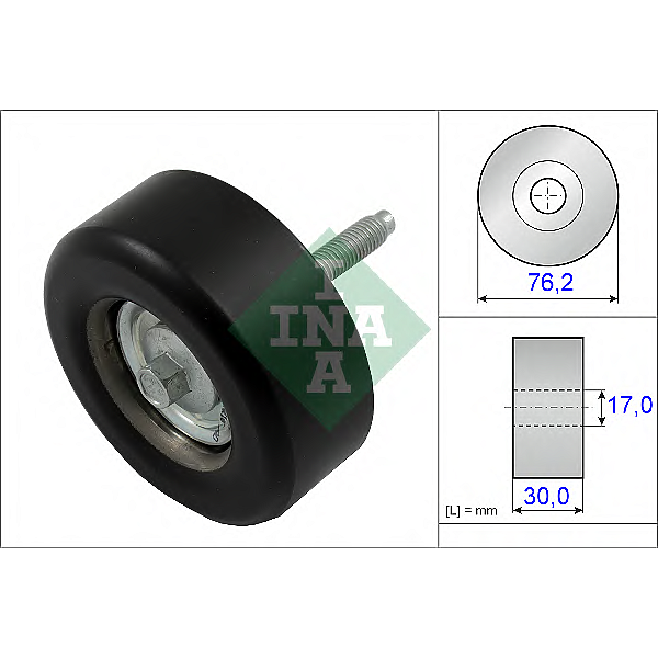 INA 532 0651 10 (0380454 / 0N1702 / 111786A) ролик обводной ремня но\ Ford (Форд) Mondeo (Мондео) III / IV 1.8 / 2.0