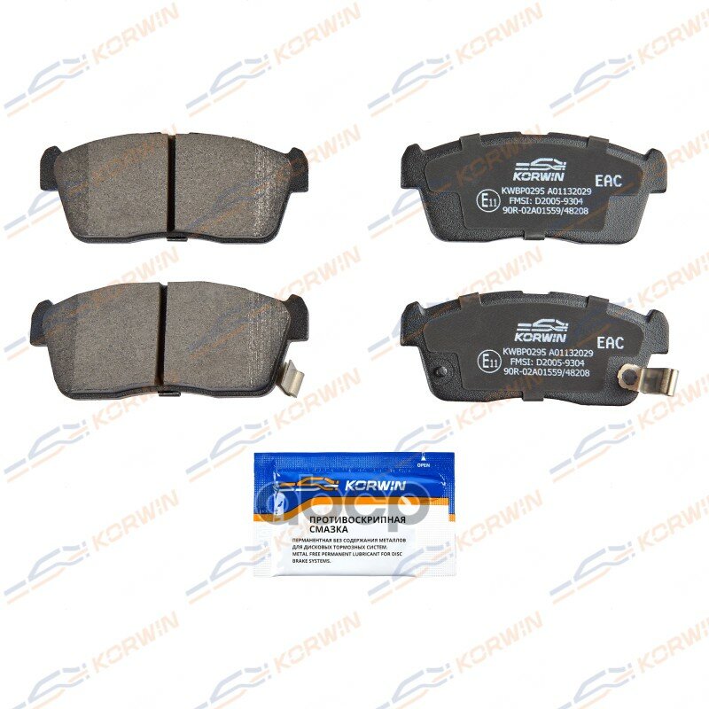 Колодки тормозные перед. Toyota bB II 05-16/Suzuki Alto (FF/GF) 04-/Mazda KORWIN арт. KWBP0295
