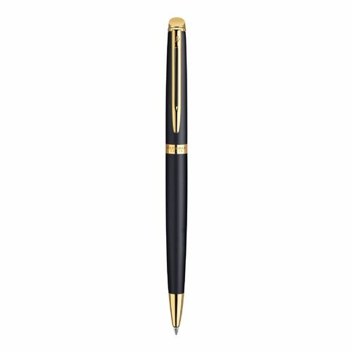 Ручка шариков. Waterman Hemisphere (CWS0920770) Matte Black GT M чернила син. подар. кор.
