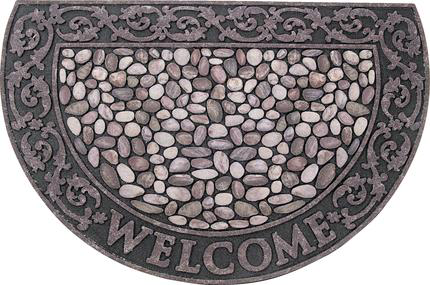 Коврик придверный Attribute Welcome камешки, 89 х 56см