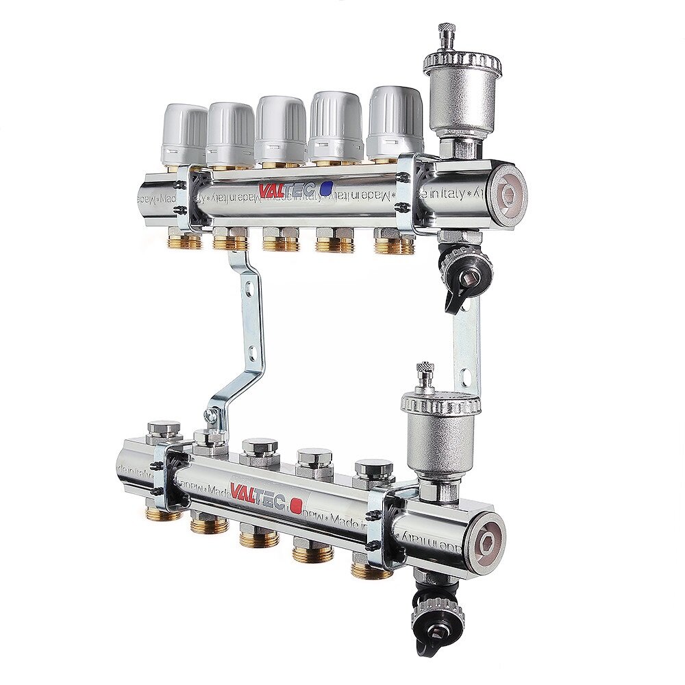 Сантех VALTEC коллекторная группа со встроенными расходомерами, в сборе, 1х11 вых. Евроконус 3/4 VTc.594. EMNX.0611