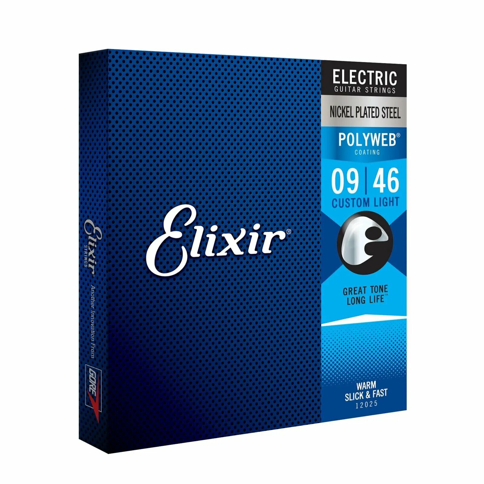 Струны для электрогитары Elixir 12025 PolyWeb Custom Light 9-46 — фото 1