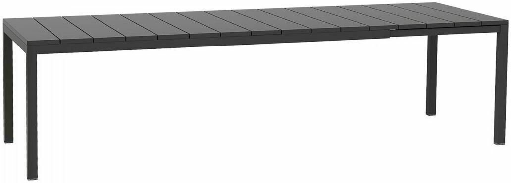Стол пластиковый раздвижной NARDI Rio 210 Extensibile, на 8-10 персон, цвет антрацит