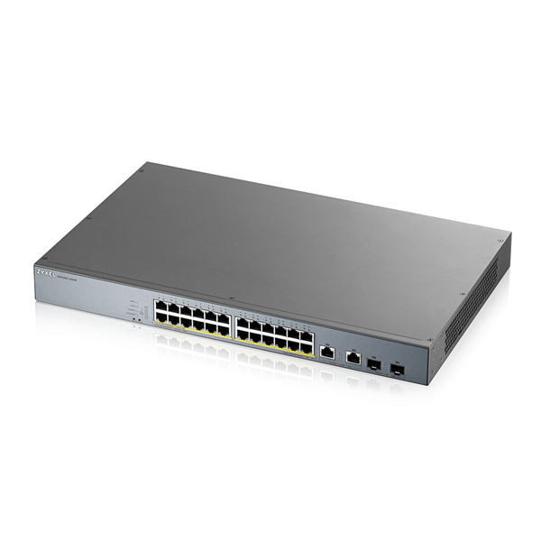 ZYXEL Управляемый коммутатор (24UTP 1000Mbps PoE+ + 2Combo 1000BASE-T/SFP)
