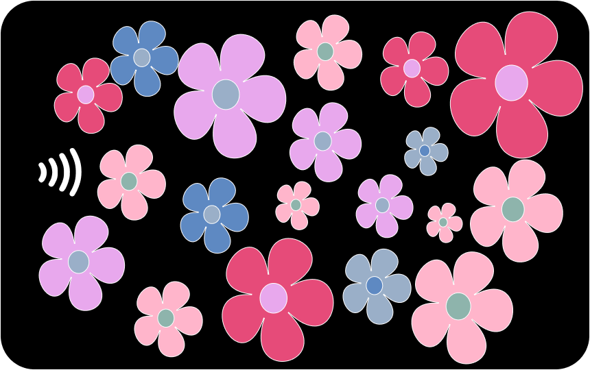 NFC-визитка "Flowers and flowers", black