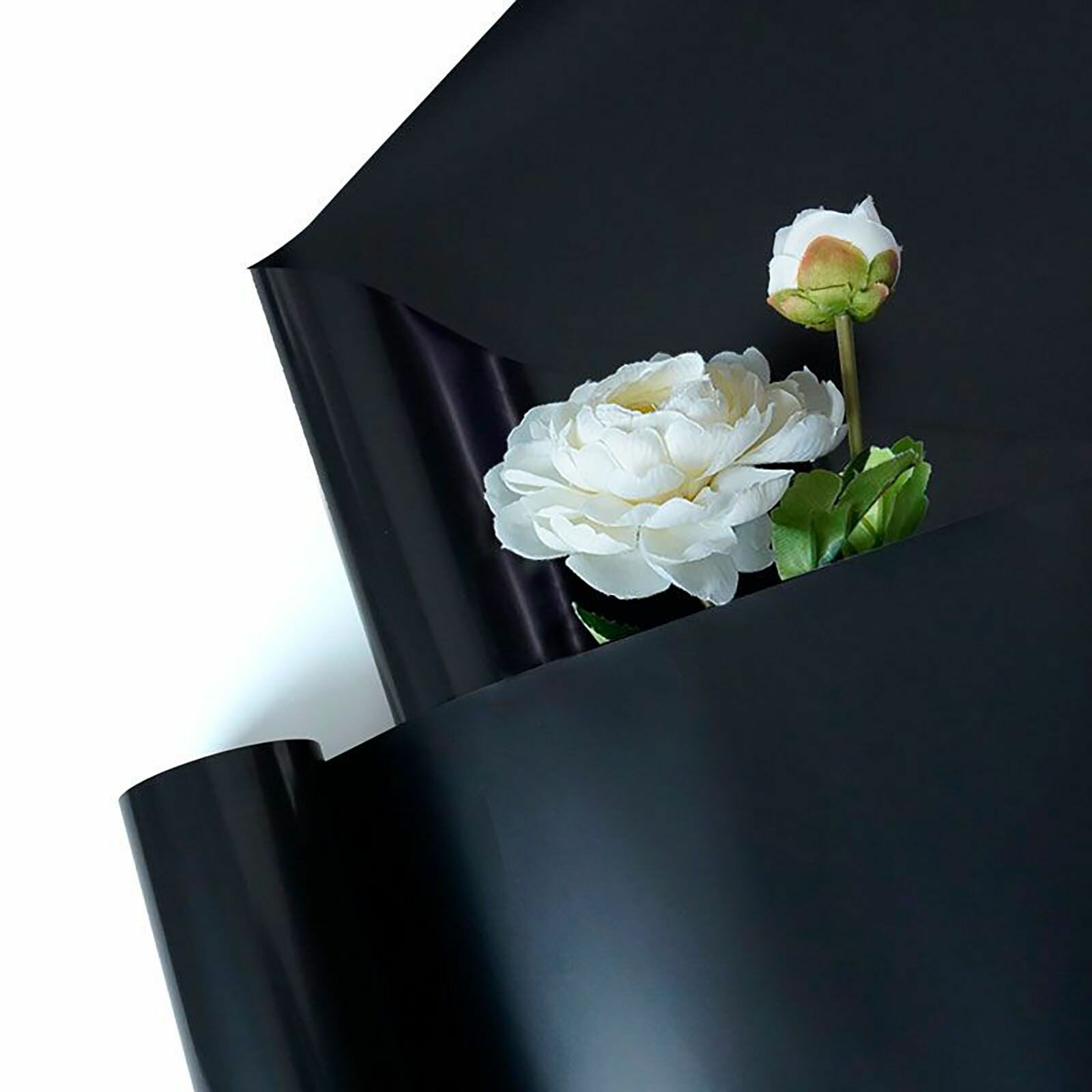 Пленка для цветов матовая Черная / рулон / 9*0,5 м / Браво