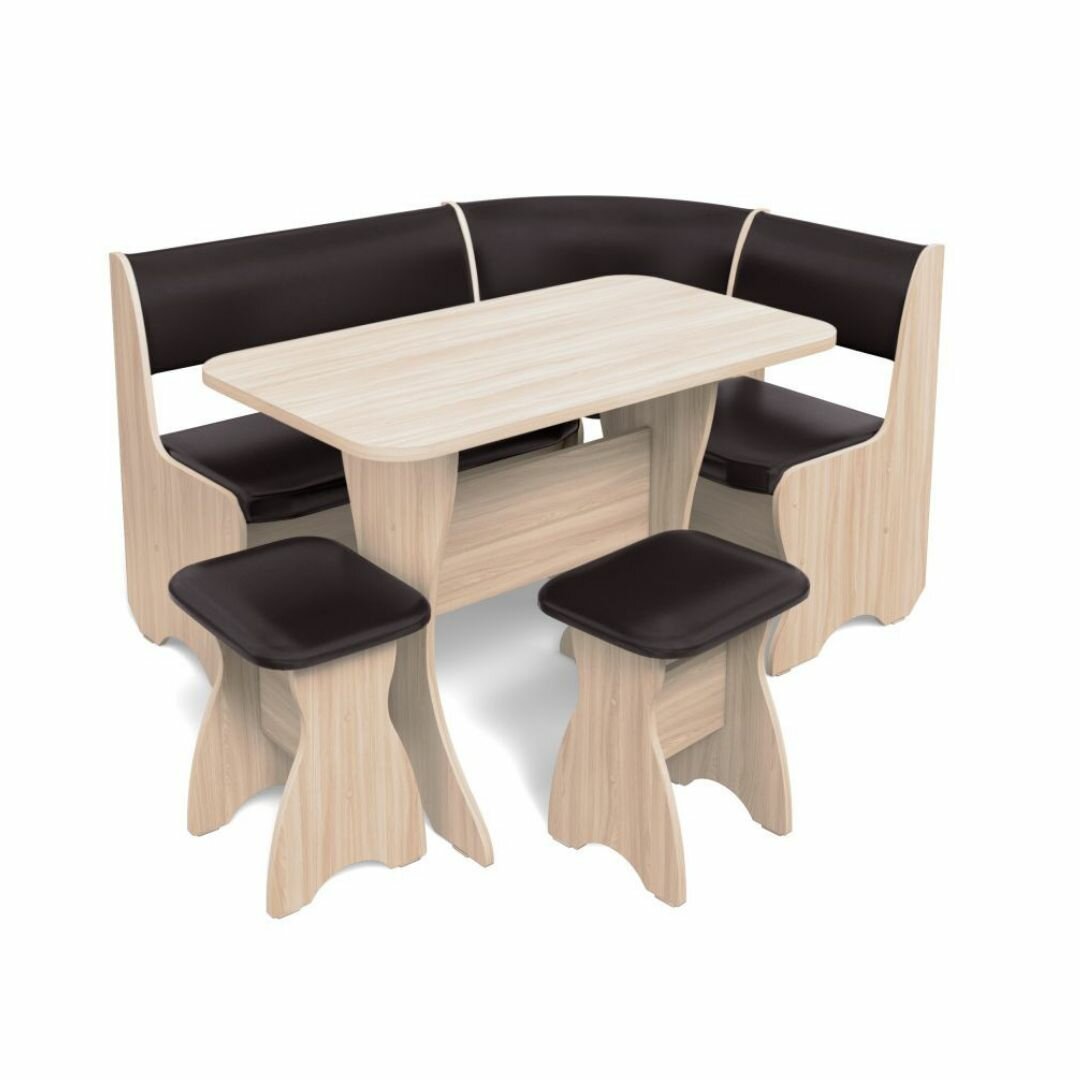 Кухонный уголок Тюльпан Ясень к/з Умбер