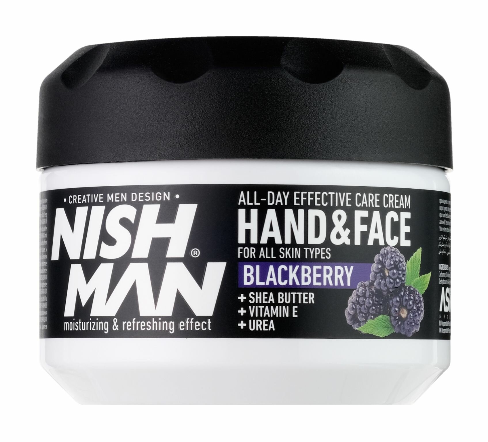 NISHMAN Крем для рук и лица увлажняющий Hand&Face Cream (Аромат Ежевика), 300 мл