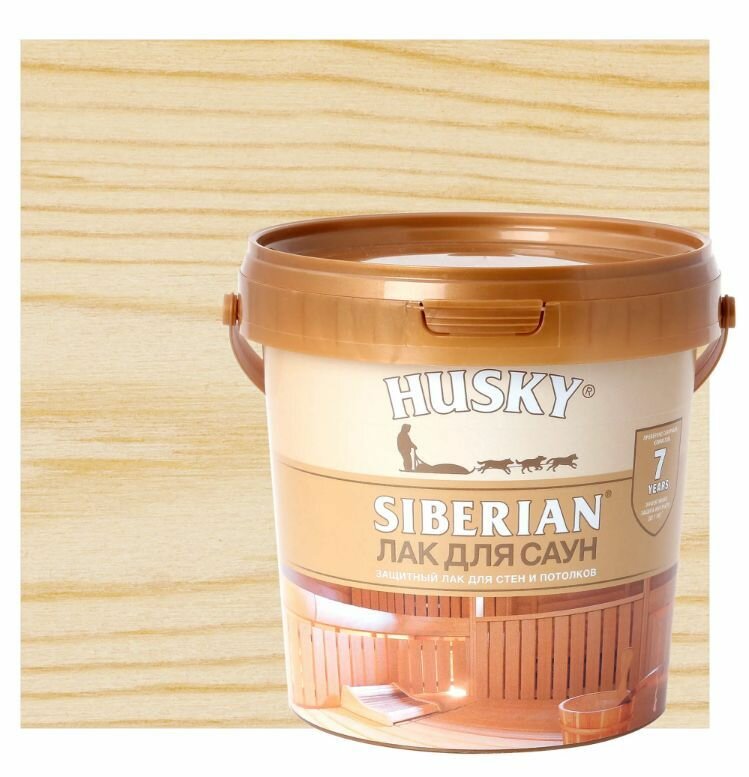 Лак для саун акриловый Husky Siberian цвет прозрачный 0.9 л