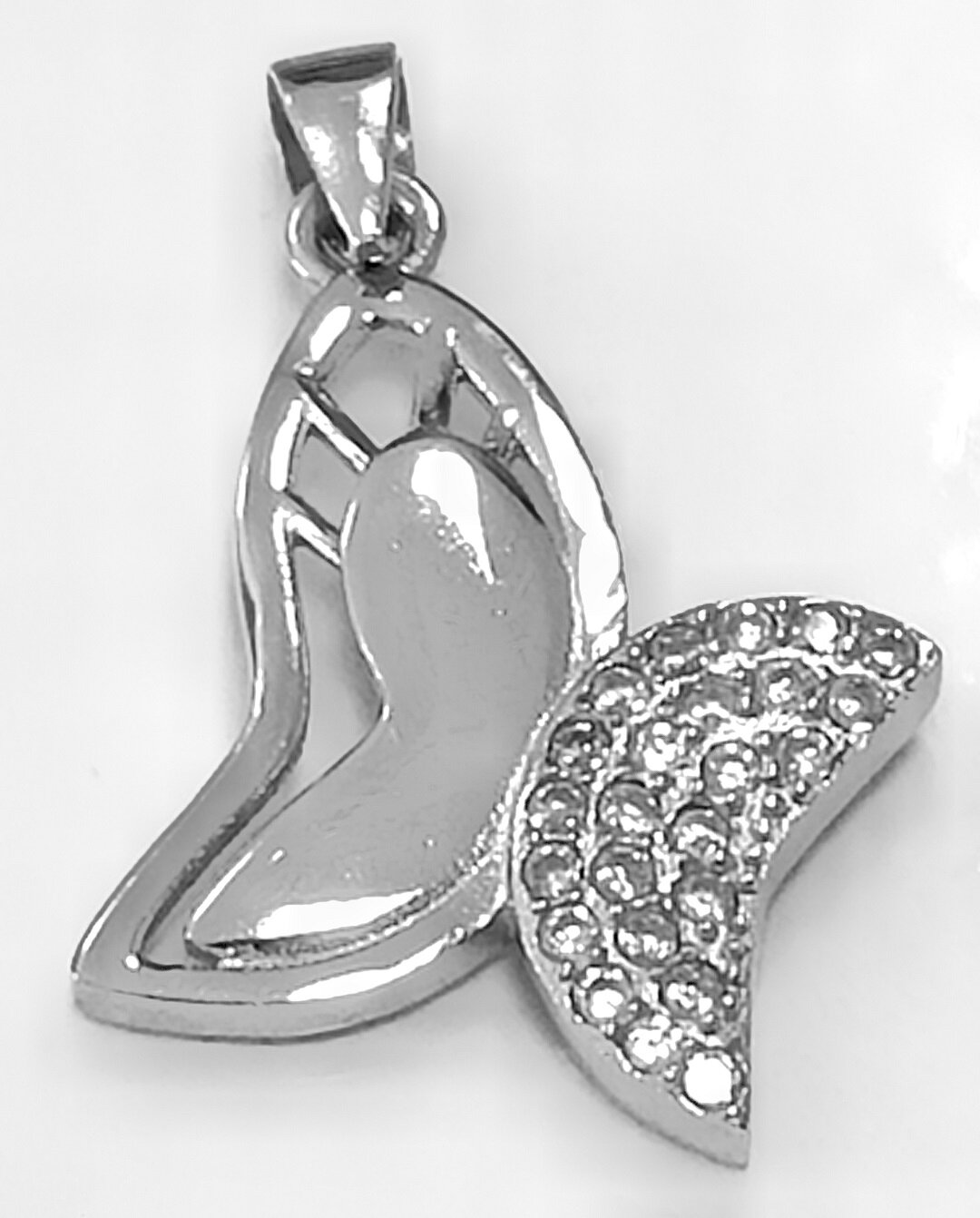 Подвеска, серебро, 925 проба, родирование, фианит
