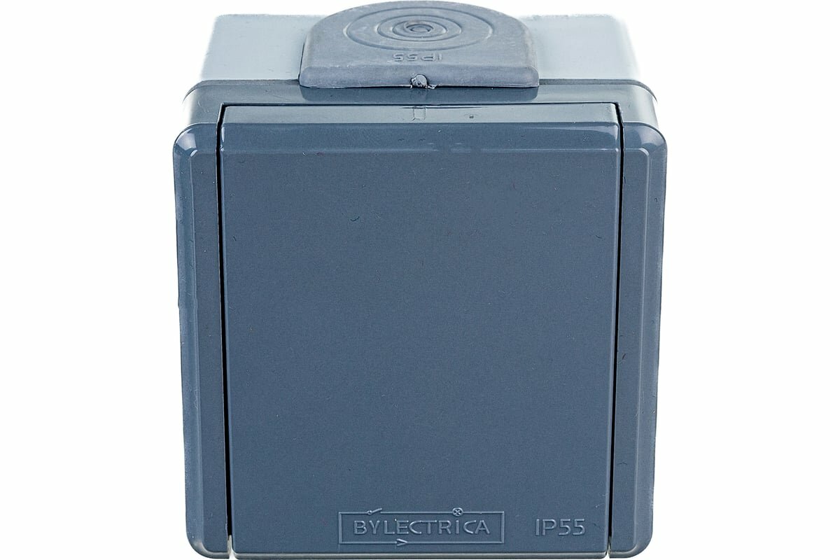 Bylectrica РА16-0152-03 розетка IP55 с закрытой шторкой 1ОП, серия пралеска аква