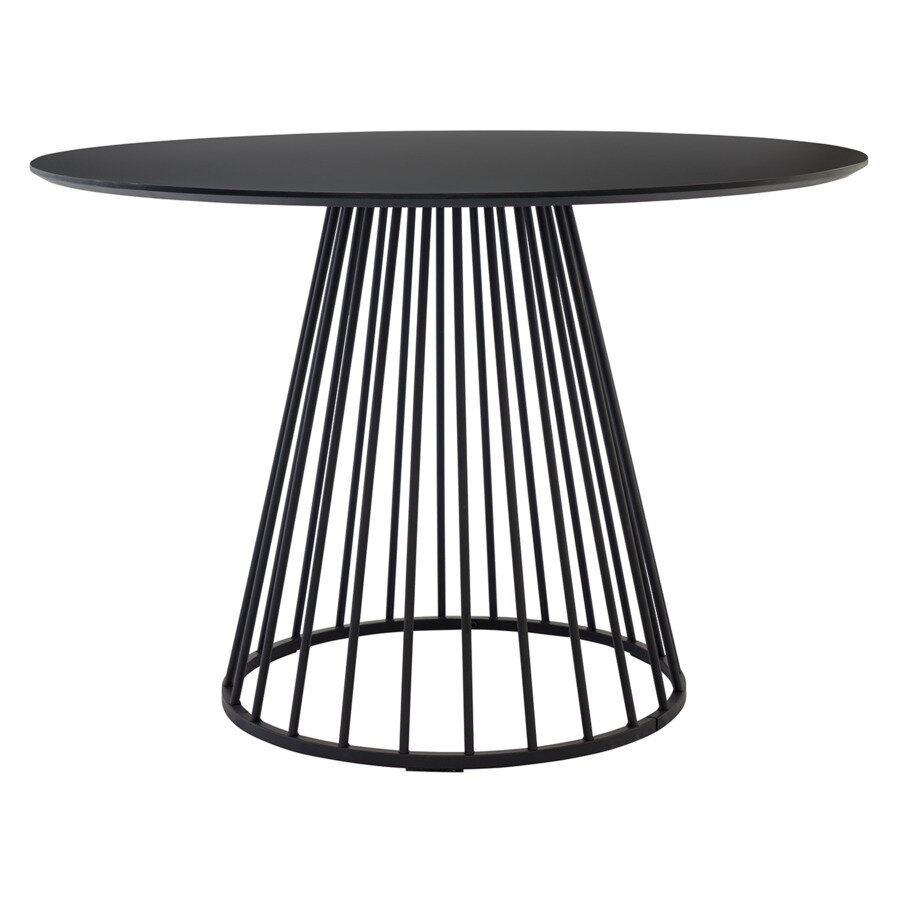 Стол обеденный Bergenson Bjorn Tyra 110 см, черный, премиум качество, элитная