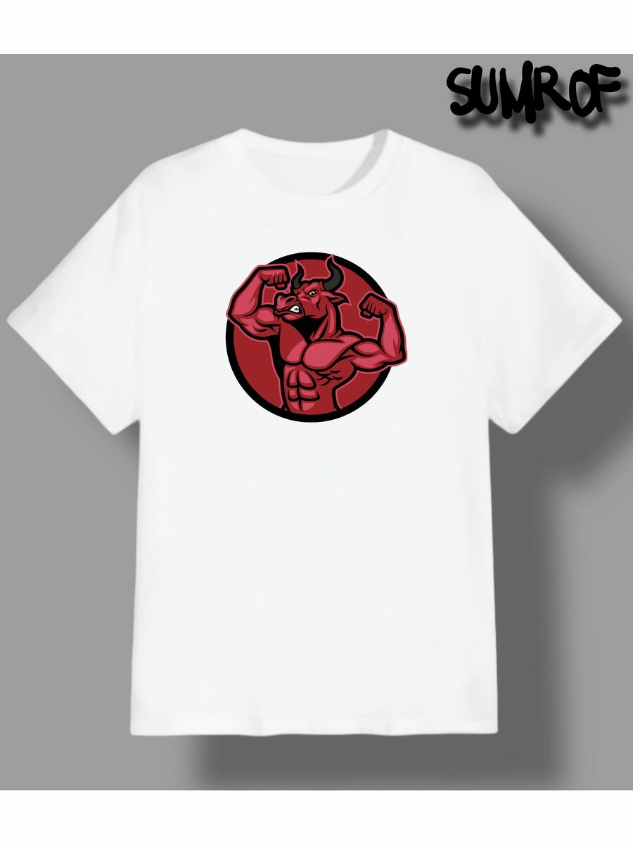 Футболка красный бык red bull