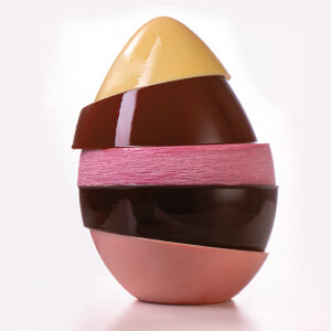 Набор форм для шоколадных фигурок яйцо сегмент Martellato / для приготовления фигур из шоколада и шоколадных конфет / Пластиковый кондитерский молд для сладких фигурок / Кулинарная формочка для шоколада / Товары для кондитера