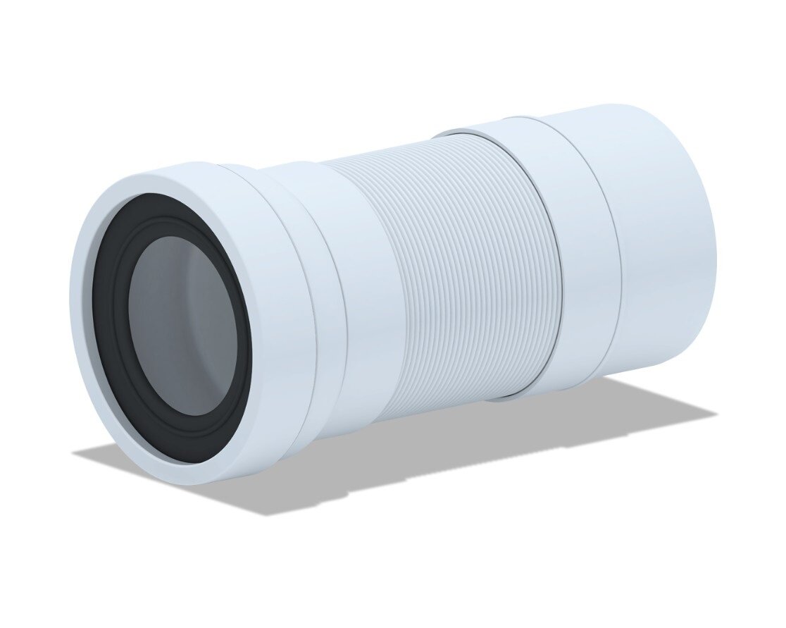 Гофра для унитаза АНИ пласт K721R, L310-840мм, выход 110мм