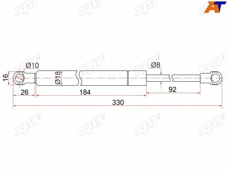 . SAT Амортизатор (Газовый упор) крышки багажника для LEXUS GS350 05-/Капота BMW F10/F11 10-